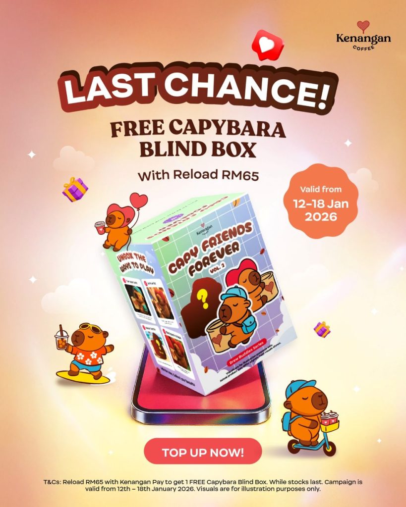 Kenangan Coffee Capybara Sleeves Promo Merchandise Malaysia - DTC World