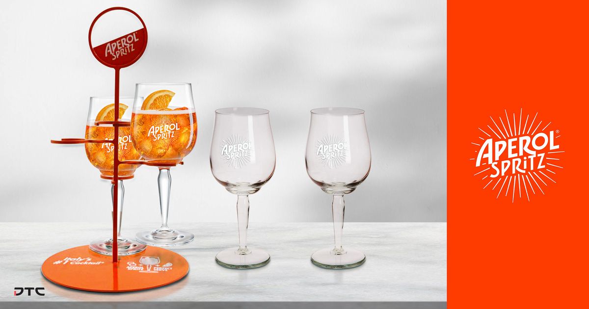 Customised POSM Solutions — Aperol Spritz Cocktail Glass and Tree Stand ...