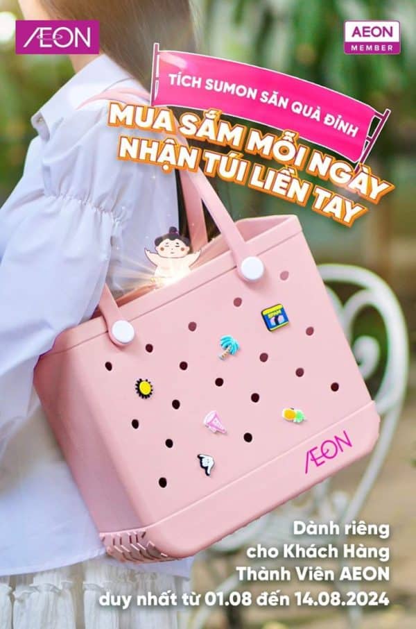 Customised Promotional Handbags with Charms for AEON Vietnam