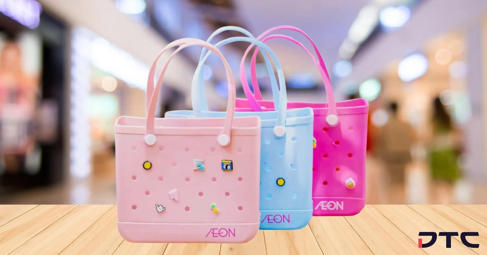 Customised Promotional Handbags with Charms for AEON Vietnam